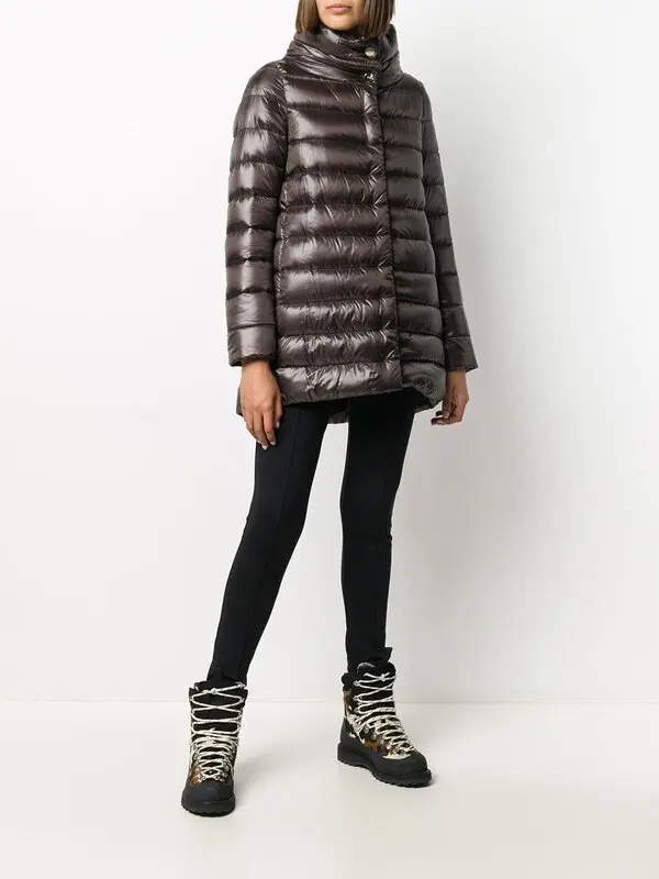 Herno Amelia High-neck Coat - Brown