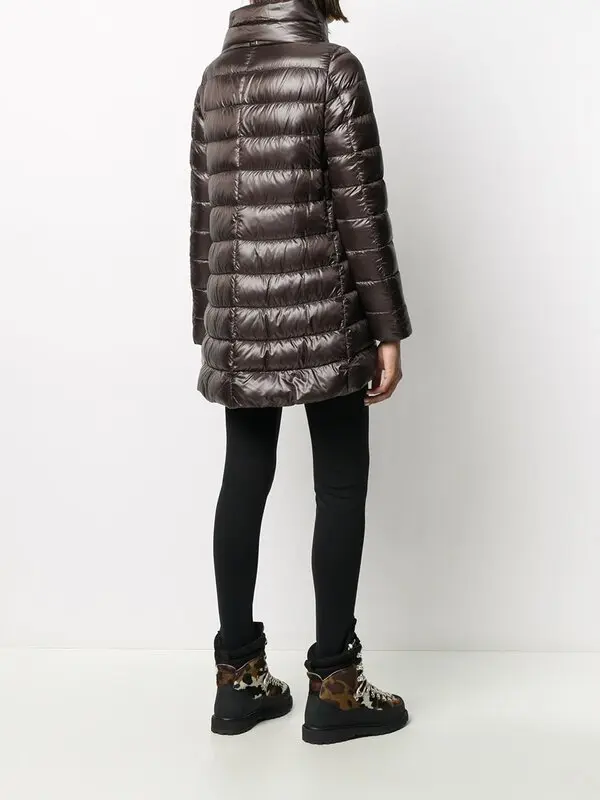 Herno Amelia High-neck Coat - Brown