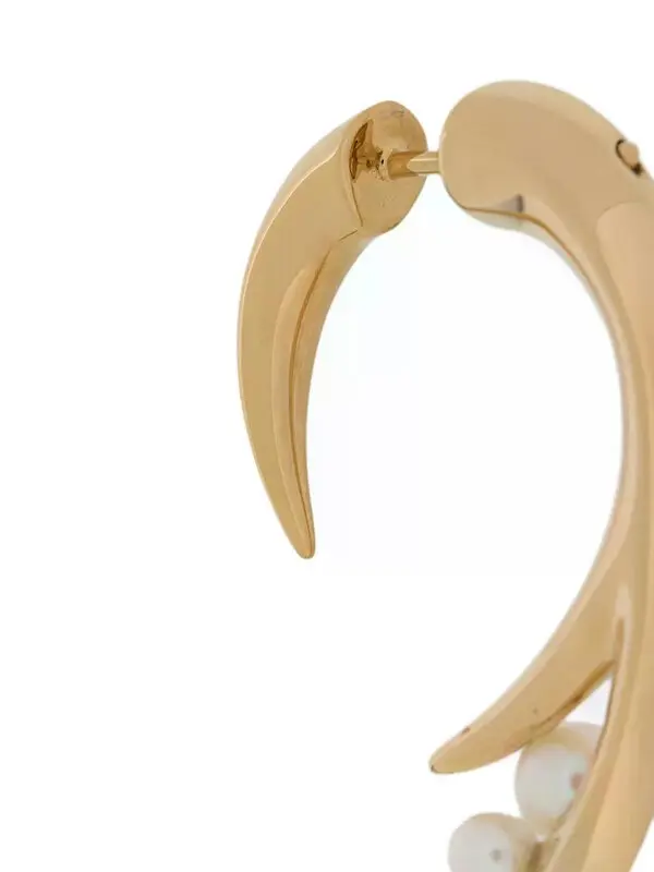 SHAUN LEANE Large Hook Earrings With Freshwater Pearls - Gold