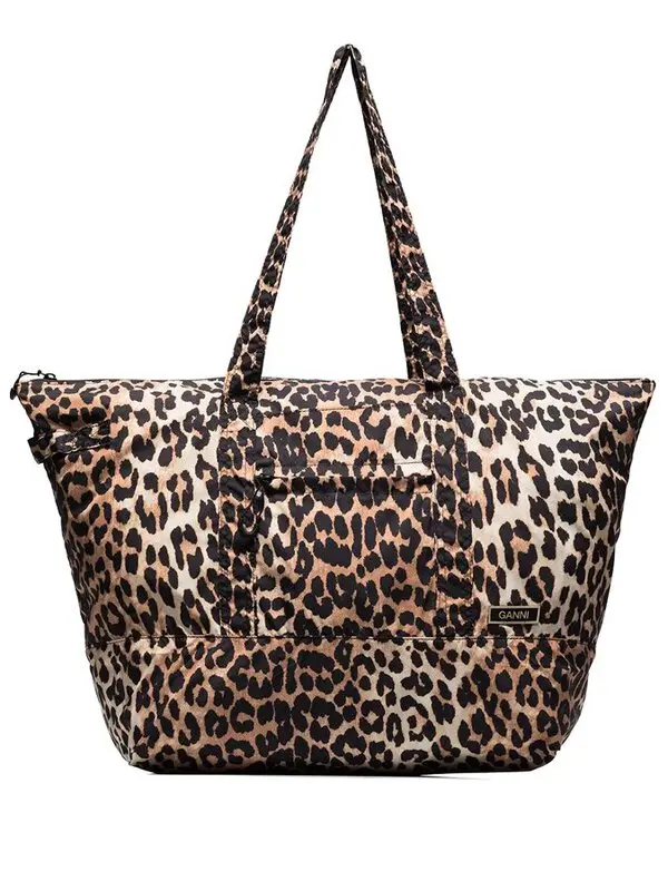 GANNI Leopard-print Shoulder Bag