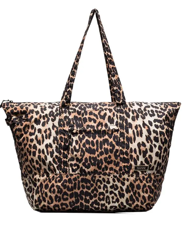 GANNI Leopard-print Shoulder Bag