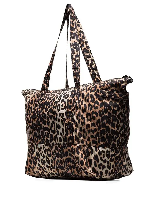 GANNI Leopard-print Shoulder Bag