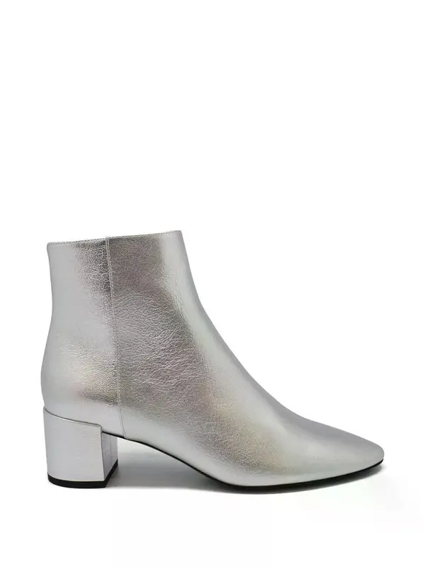 Saint Laurent Loulou Ankle Boots - Silver