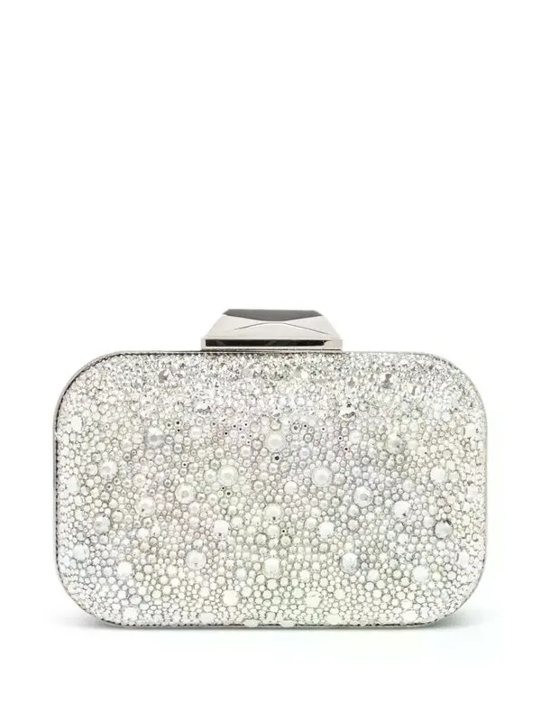 JIMMY CHOO Cloud Clutch Bag With Swarovski Crystals - Silver