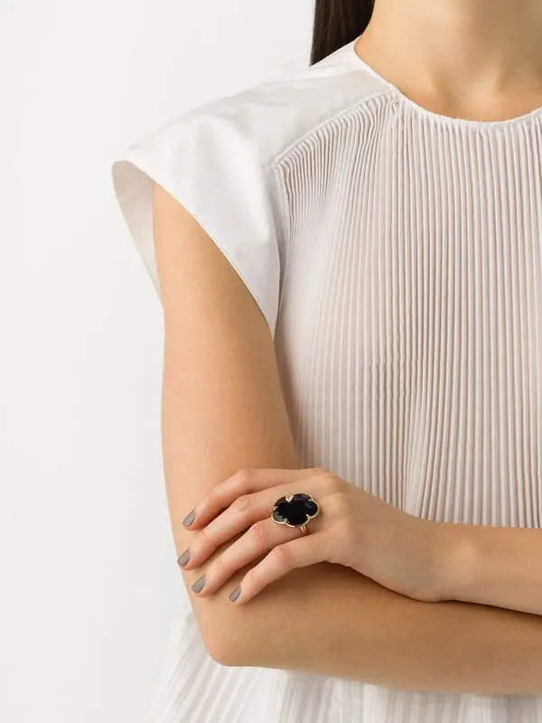 Pasquale Bruni 18kt Rose Gold Diamond & Onyx Ring
