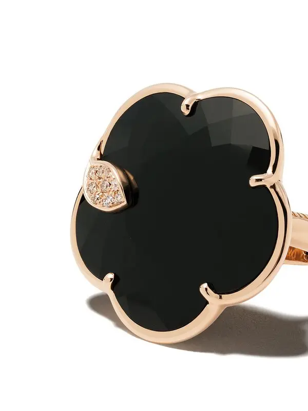 Pasquale Bruni 18kt Rose Gold Diamond & Onyx Ring