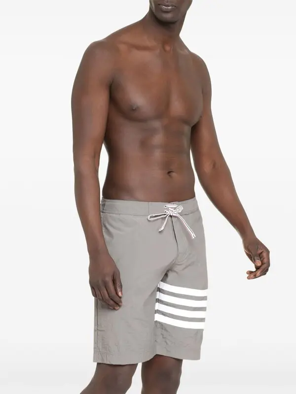 Thom Browne 4-bar Swim Shorts - Grey