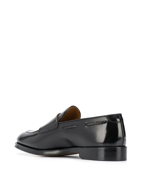 DOUCAL'S Polished Leather Monk Shoes
