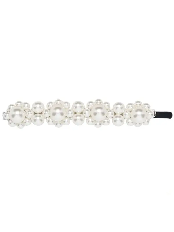 Simone Rocha Pearl Embellished Hair Clip - White