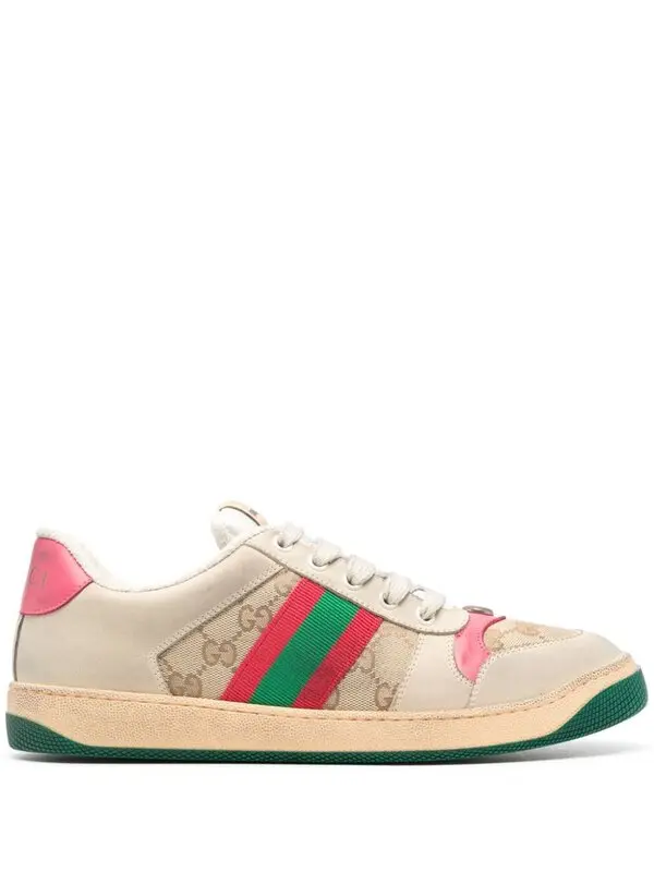 Gucci Screener Distressed Sneakers