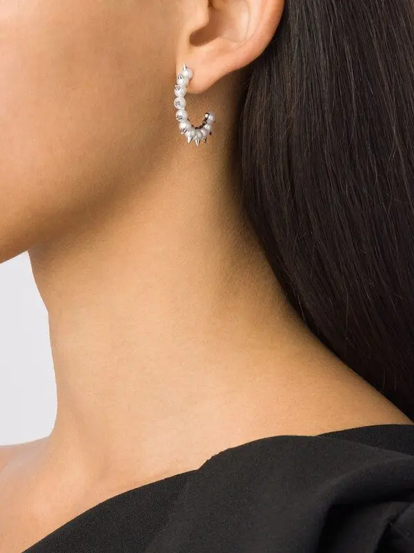 TASAKI 18kt Danger Tribe Pearl Hoop Earrings