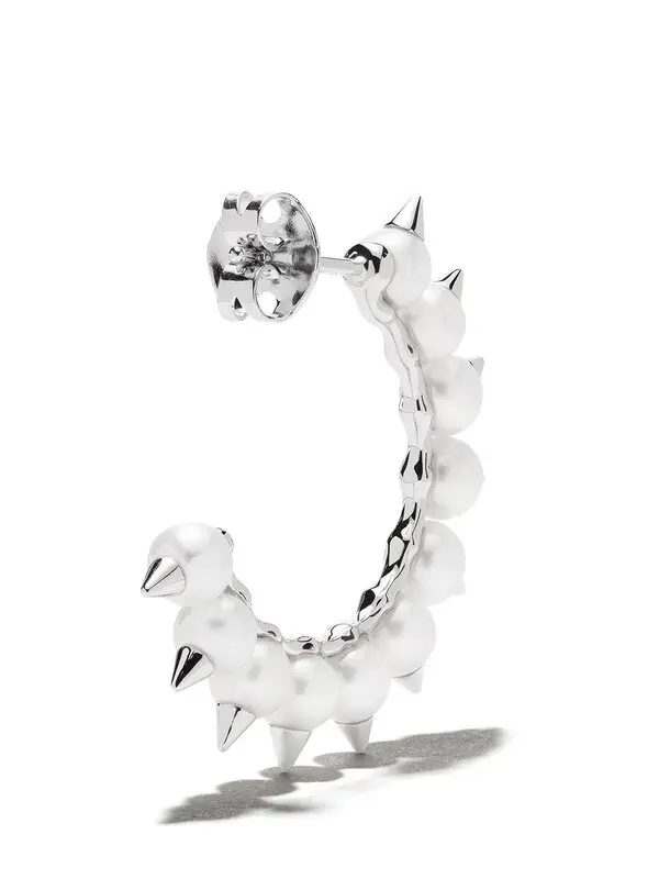 TASAKI 18kt Danger Tribe Pearl Hoop Earrings