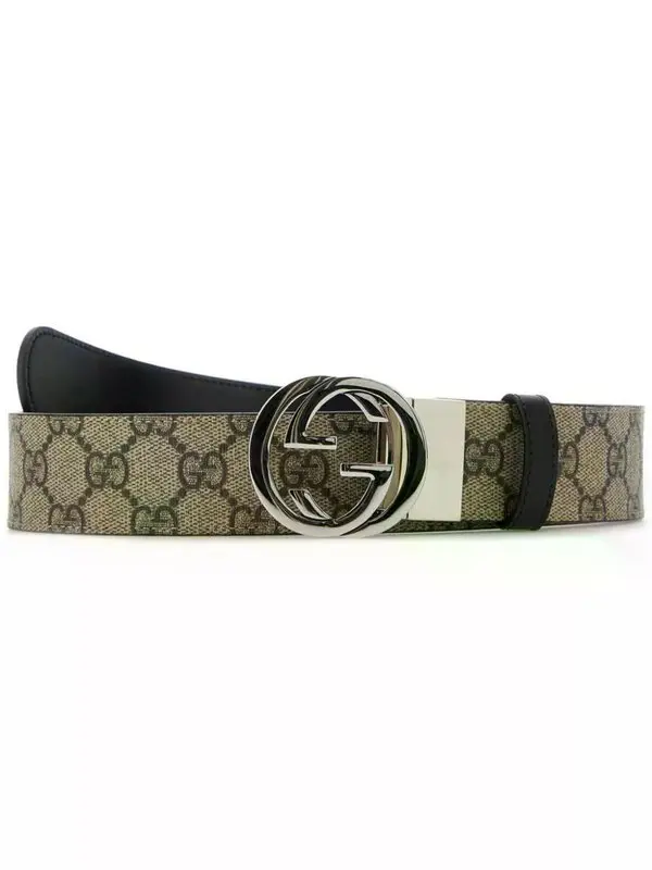 Gucci Interlocking G-buckle Reversible Belt - Neutrals