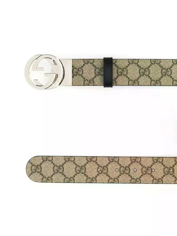 Gucci Interlocking G-buckle Reversible Belt - Neutrals