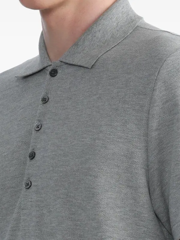 Thom Browne Rwb-stripe Polo Shirt - Grey