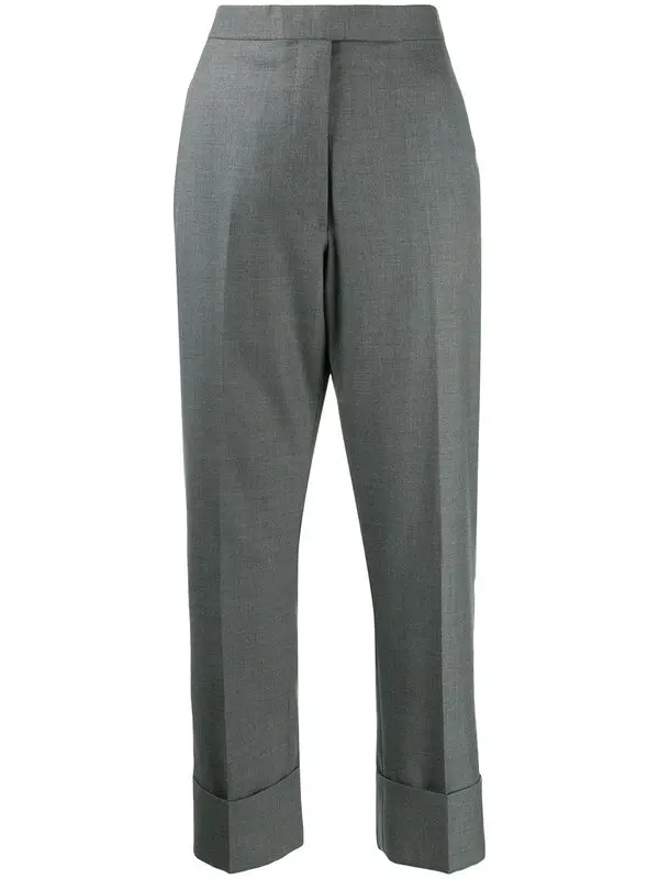 Thom Browne Super 120s Cropped Trousers - Grey
