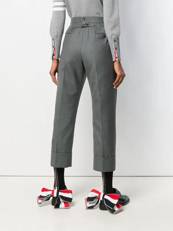 Thom Browne Super 120s Cropped Trousers - Grey