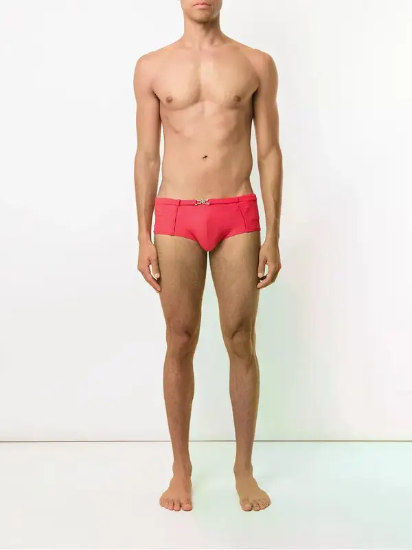 AMIR SLAMA Belt Detail Swim Trunks