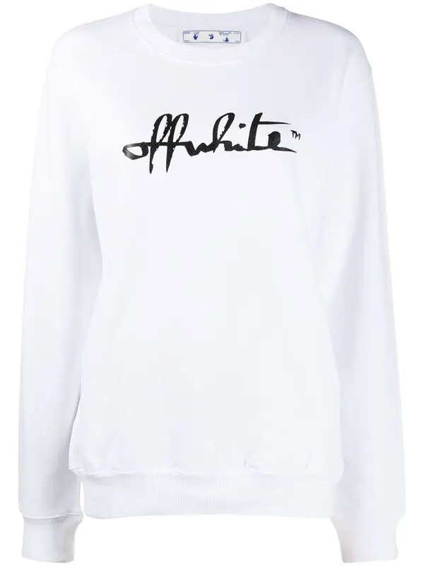 Off-White Script Logo Sweatshirt - White