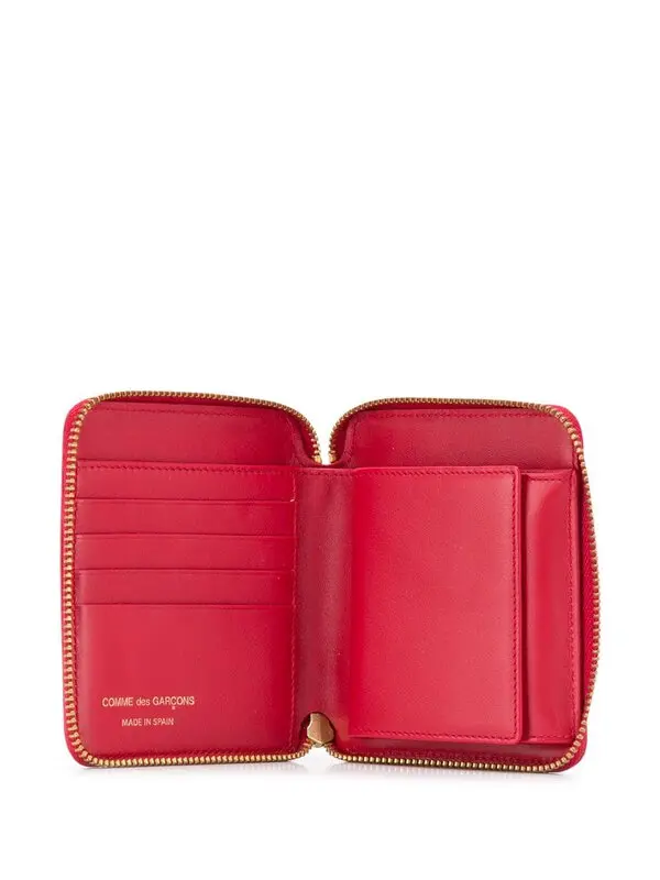 Play Comme Des Garcon Polka-dot Leather Wallet - Red