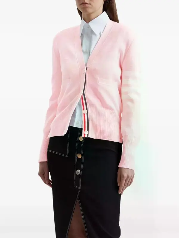 Thom Browne 4-bar Stripe Cotton Cardigan