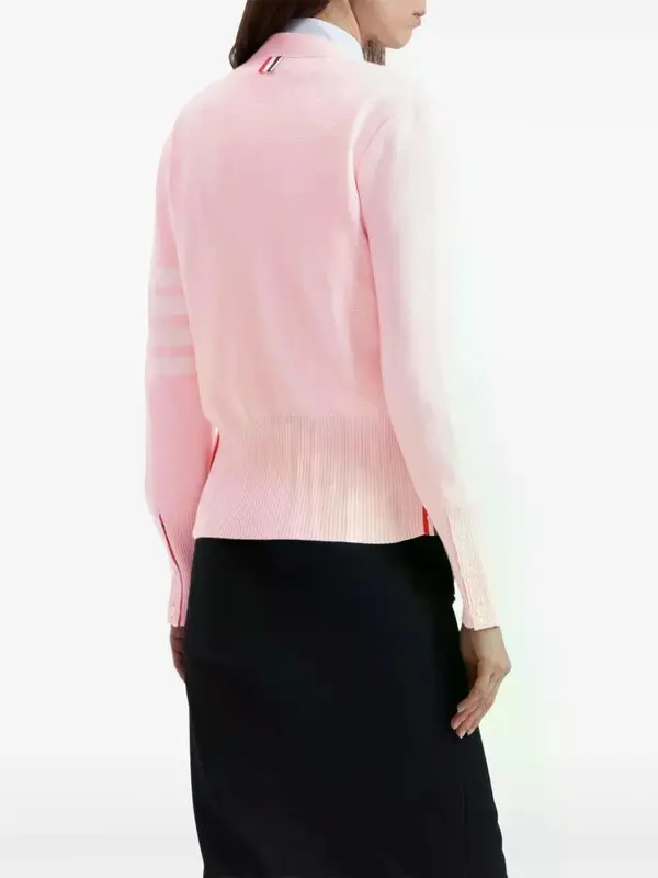 Thom Browne 4-bar Stripe Cotton Cardigan