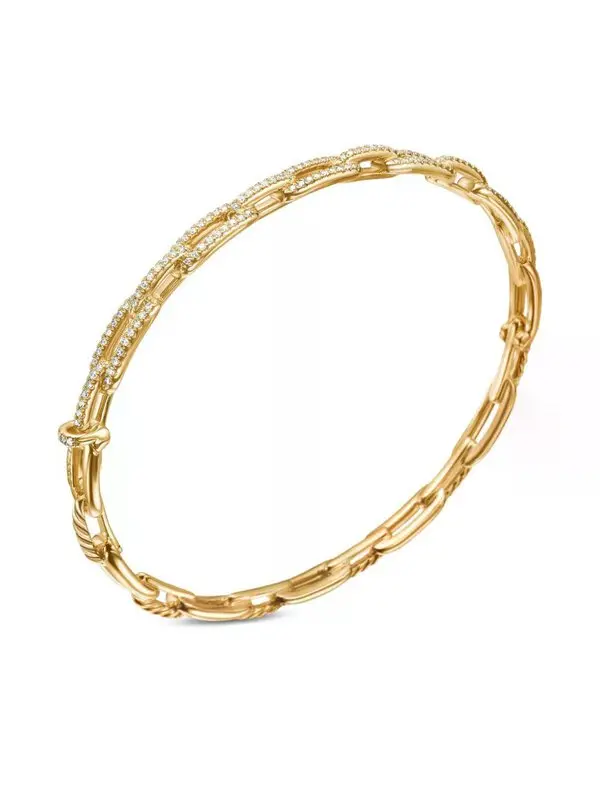 David Yurman 18kt Yellow Diamond Chain Bracelet