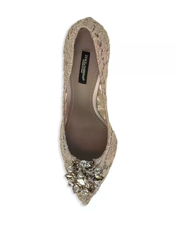 Dolce & Gabbana Bellucci Rainbow Lace Brooch-detail Pumps - Brown
