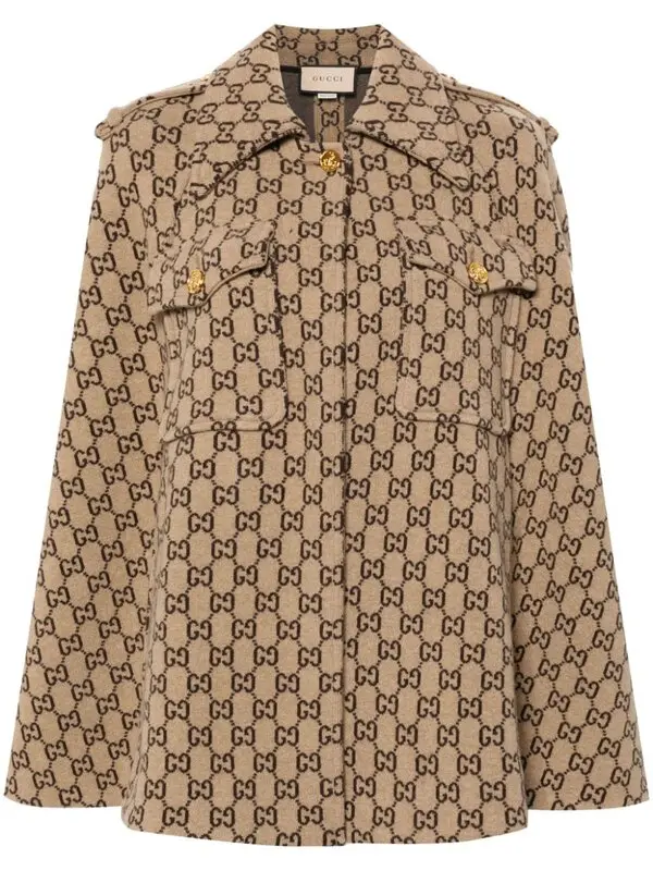 Gucci Gg Wool Cape