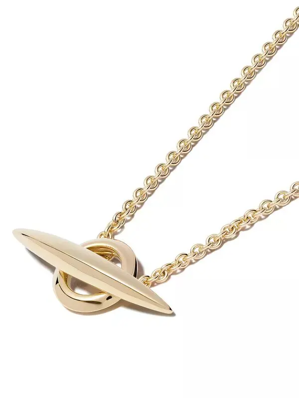 SHAUN LEANE Arc T-bar Vermeil Necklace - Gold