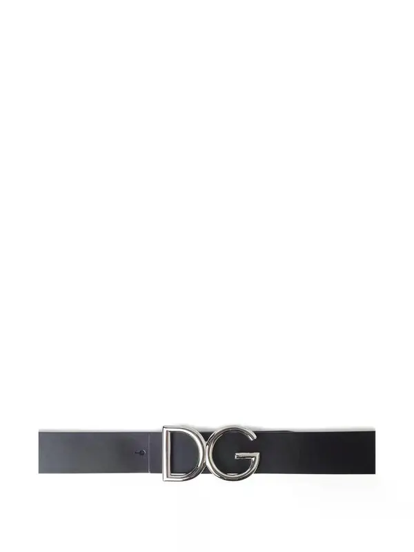 Dolce & Gabbana Logo Buckle Belt - Black
