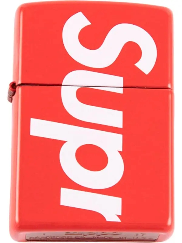 Supreme Logo Print Lighter - Red