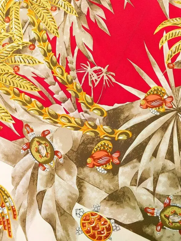 CARTIER 1990s Tropical-print Scarf