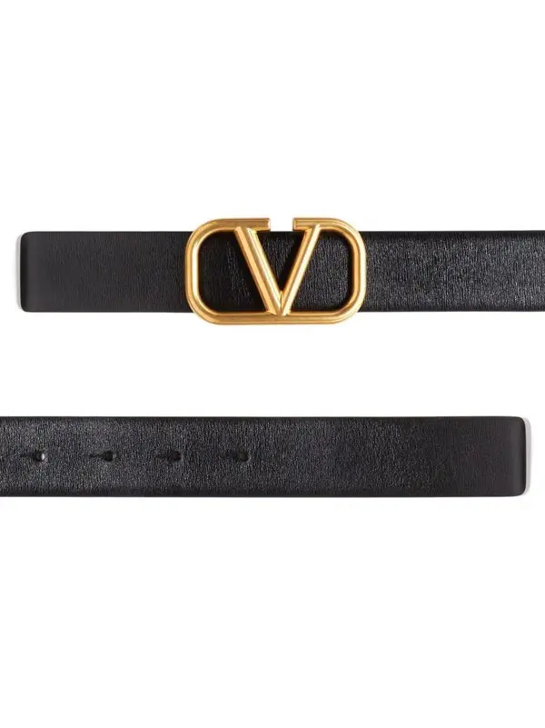 Valentino Garavani Vlogo Signature Leather Belt