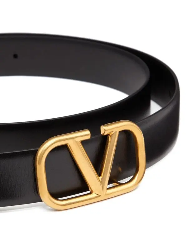 Valentino Garavani Vlogo Signature Leather Belt
