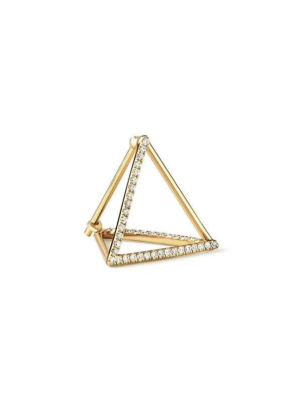 Shihara Diamond Triangle Earring - Metallic