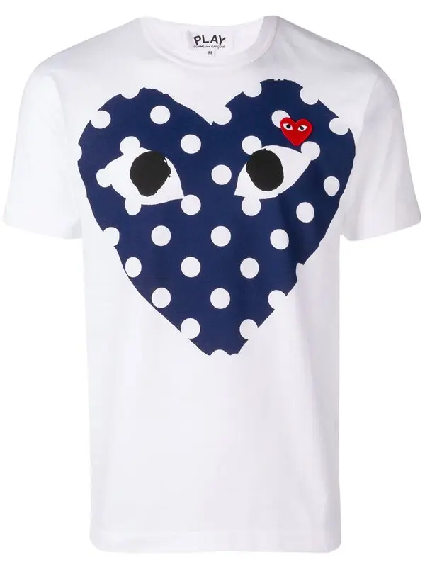 Play Comme Des Garcon Logo-print Cotton T-shirt - White