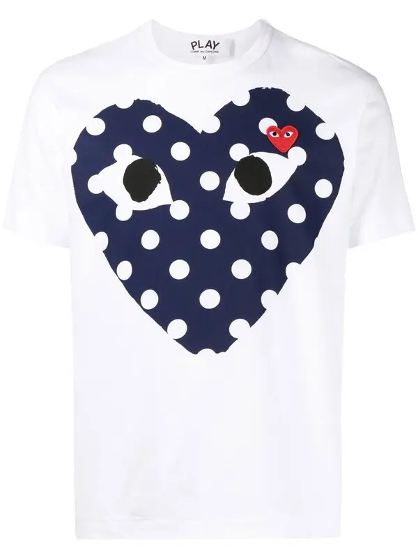 Play Comme Des Garcon Logo-print Cotton T-shirt - White
