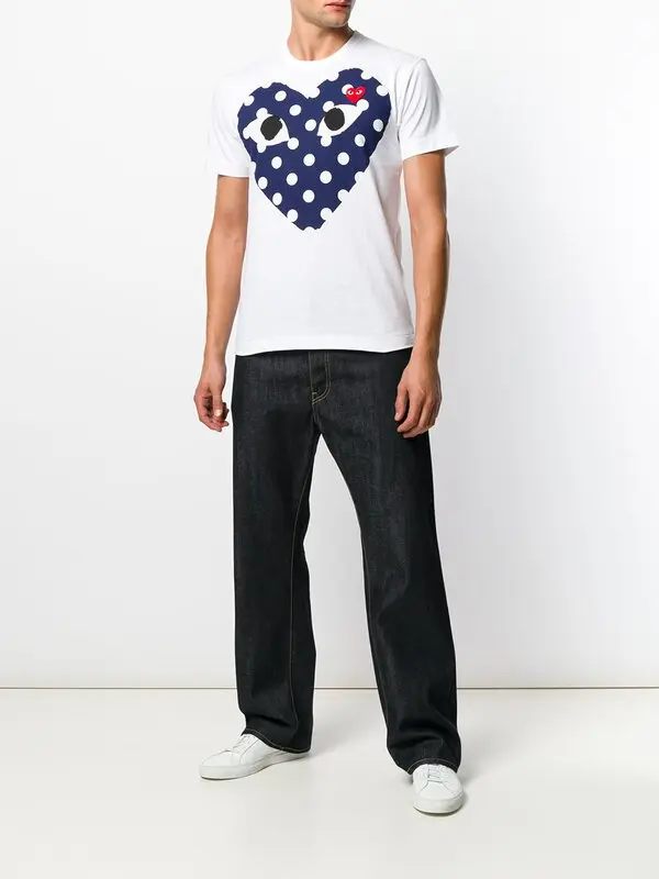 Play Comme Des Garcon Logo-print Cotton T-shirt - White