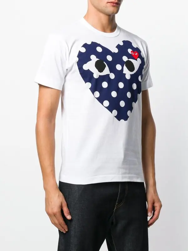 Play Comme Des Garcon Logo-print Cotton T-shirt - White