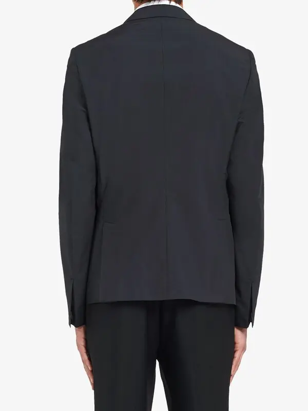 Prada Technical Poplin Single-breasted Jacket - Black
