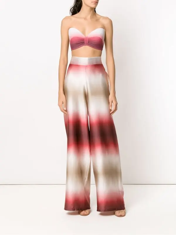 AMIR SLAMA Tie Dye Cropped Bandeau Top