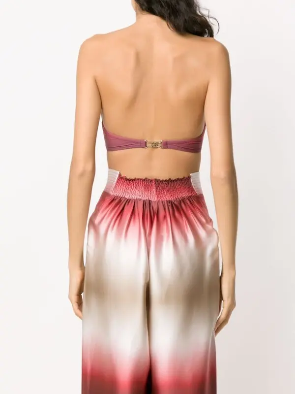 AMIR SLAMA Tie Dye Cropped Bandeau Top