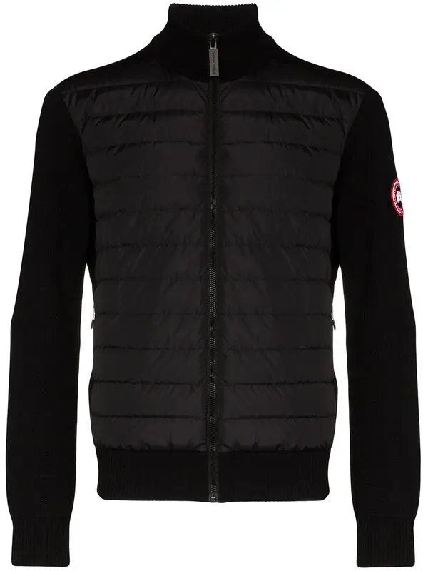 Canada Goose Hybridge Wool-panelled Padded Jacket - Black
