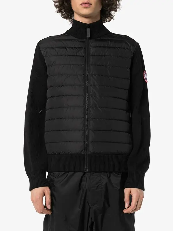 Canada Goose Hybridge Wool-panelled Padded Jacket - Black