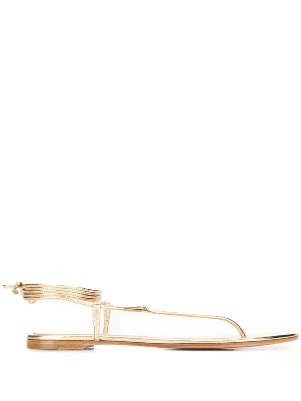 GIANVITO ROSSI Ankle Strap Flat Sandals