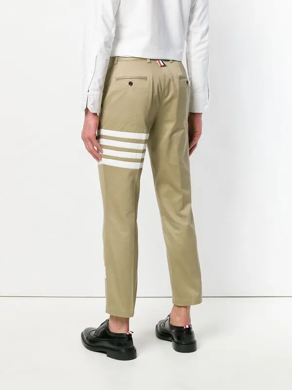 Thom Browne Cotton Twill 4-bar Unconstructed Chino Trousers