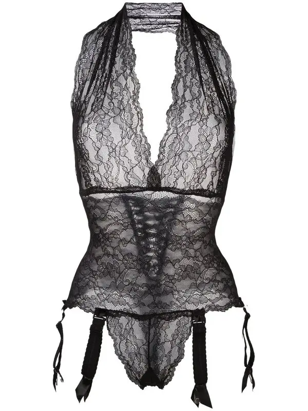 FOLIES BY RENAUD Floral Lace Bodysuit