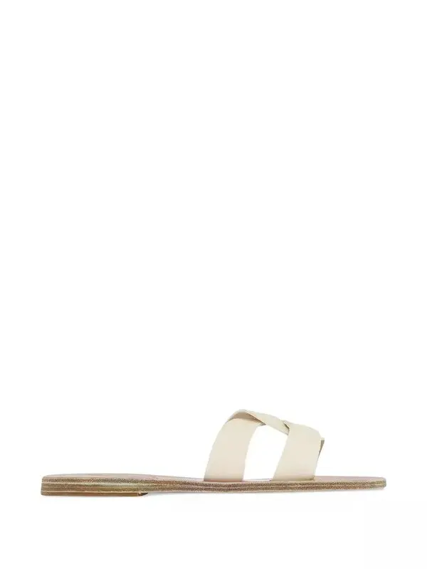 ANCIENT GREEK SANDALS Desmos Double Strap Leather Sandals - White