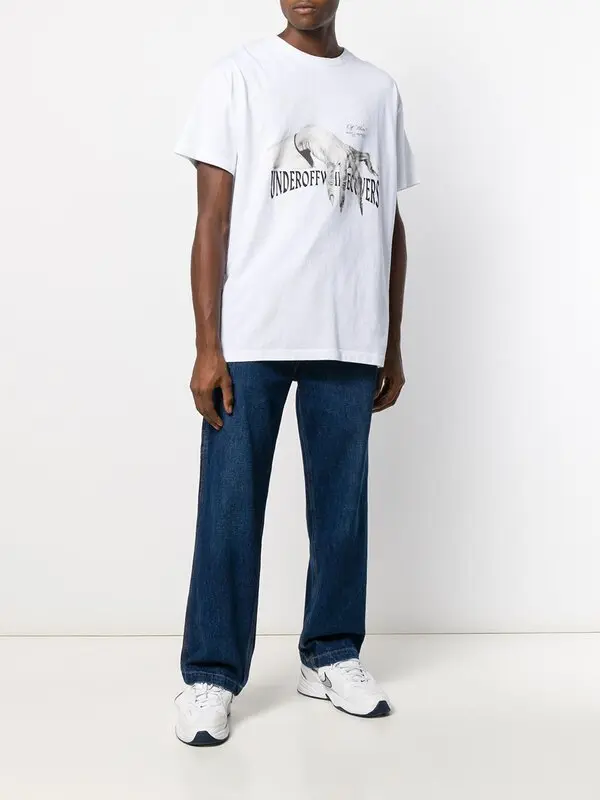 Off-White Off- X Undercover Hand Print T-Shirt In White - 57% Off
